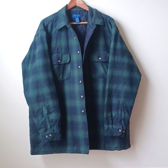 Towncraft | Jackets & Coats | Shacket Vintage Plaid Hunter Green And ...